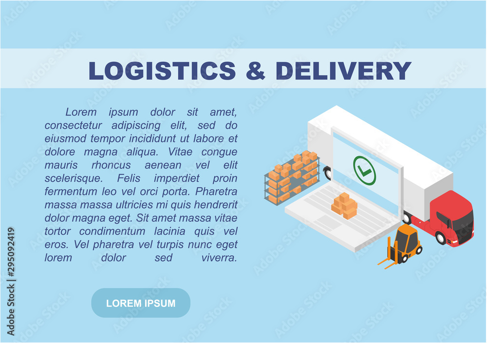 Isometric Logistics and Delivery Infographics. Delivery home and office ...