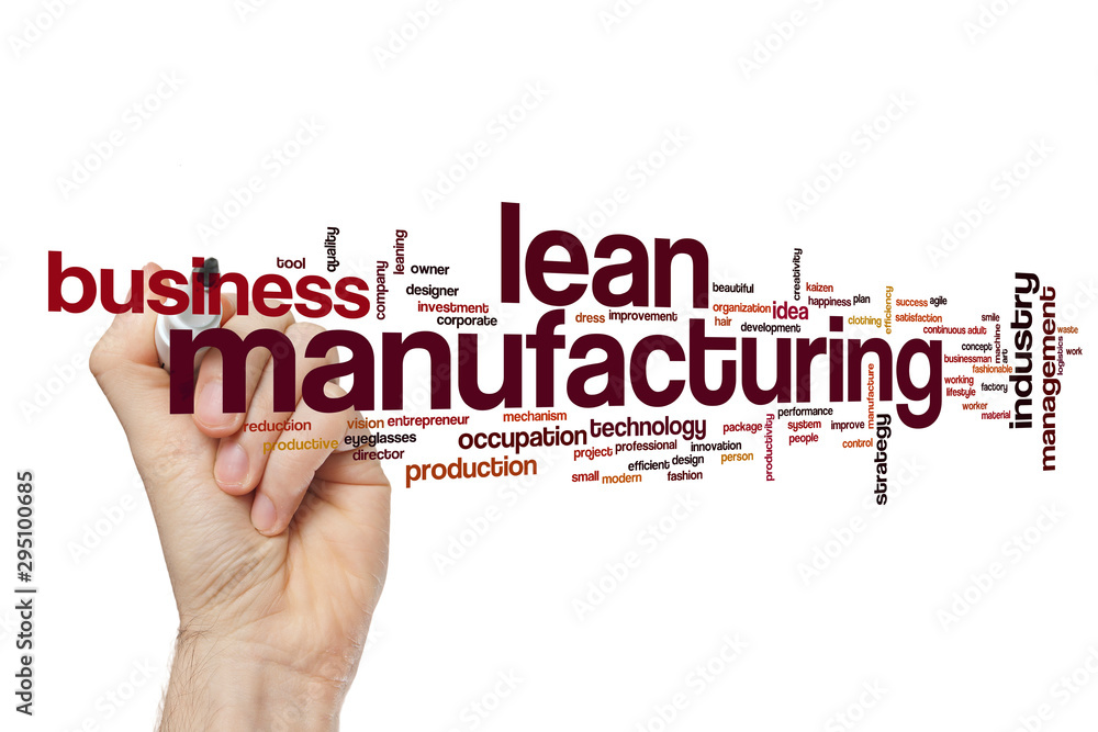 Lean manufacturing word cloud Stock Photo | Adobe Stock