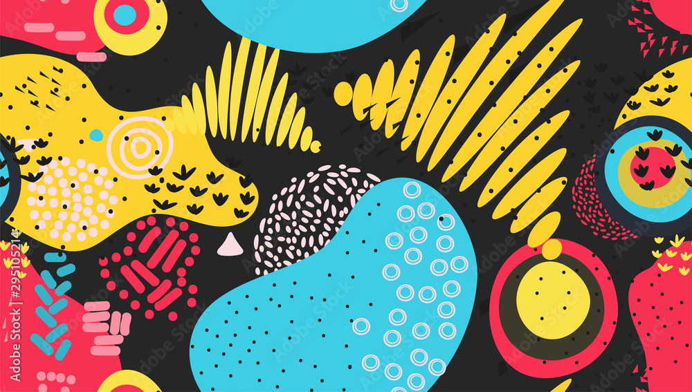 Color splash abstract cartoon background banner design element. Vector ...