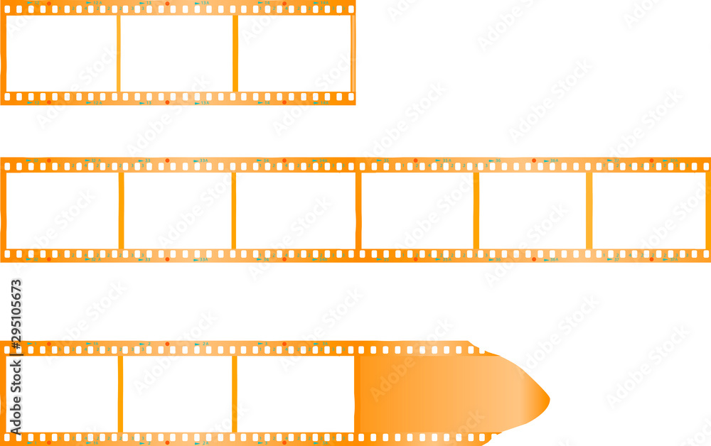 empty frames of film, film negatives,picture frames,filmstrips with ...