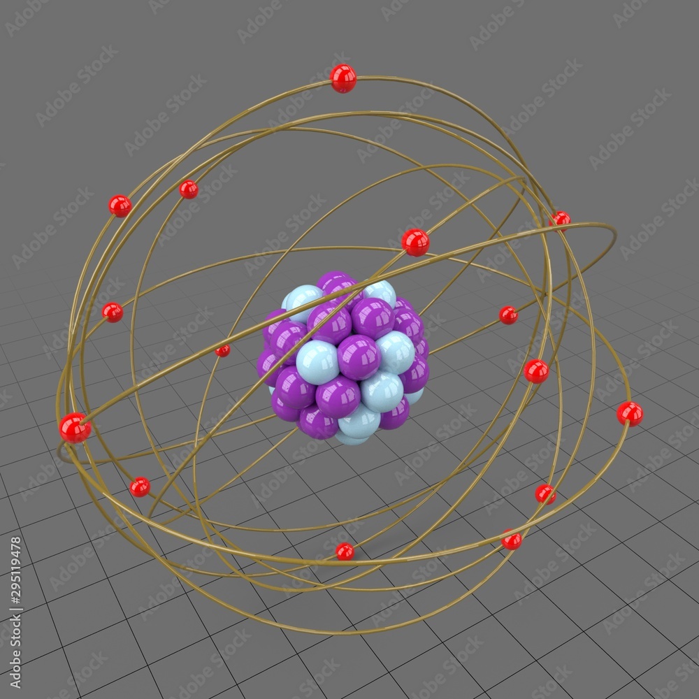 Stylized atom Stock 3D asset | Adobe Stock