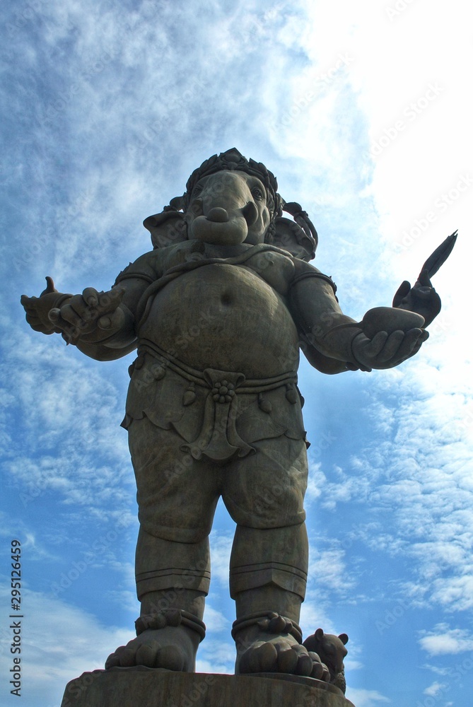Ganesha, the largest in the world, 39 meters high. The hand holding ...