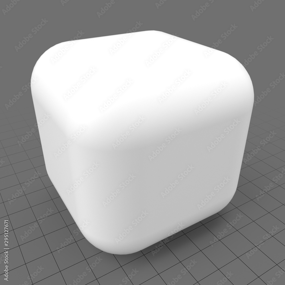 Rounded Cube Stock 3D Asset Adobe Stock