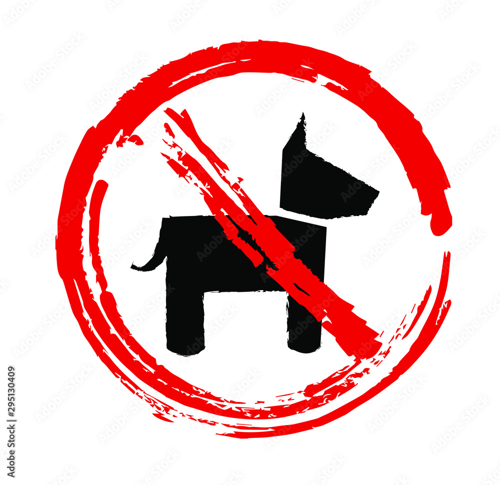 no dog sign Stock Vector | Adobe Stock