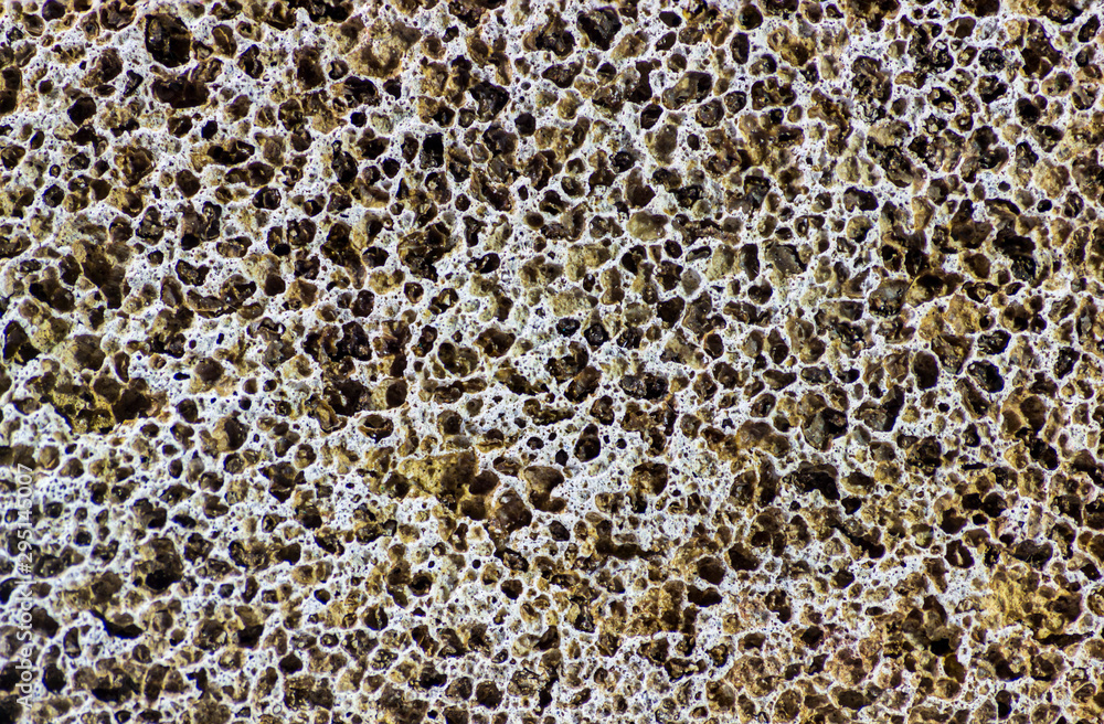 The porous texture of the ship, the porous texture of the sea stone ...