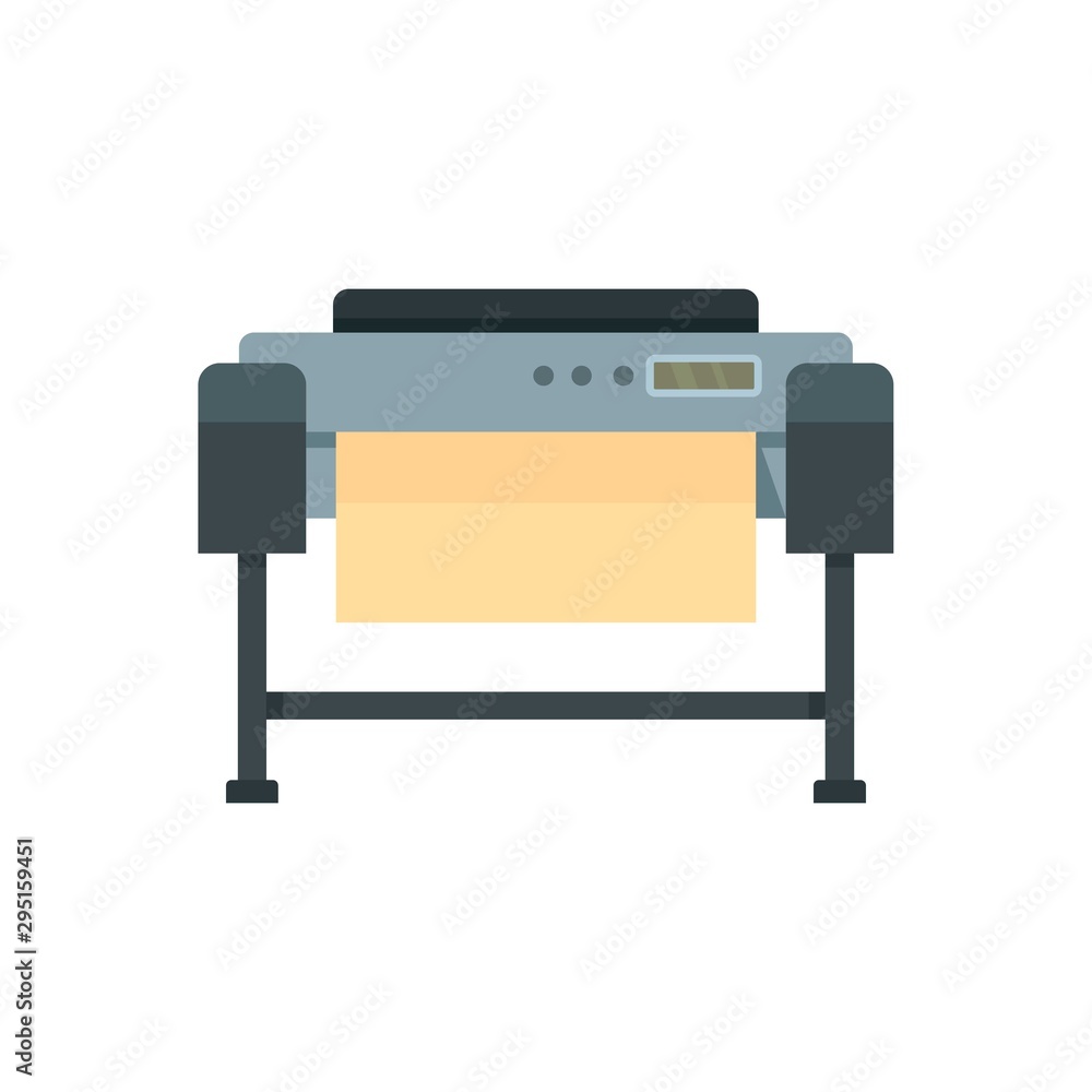 Printer plotter icon. Flat illustration of printer plotter vector icon ...
