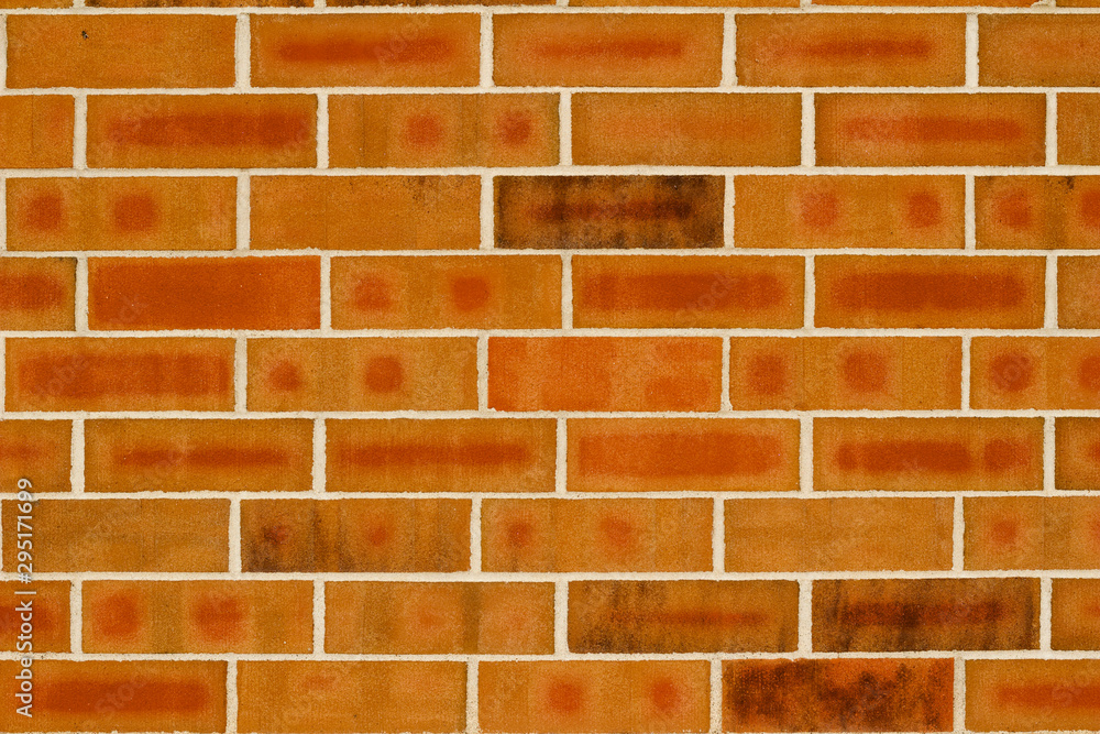 Orange color brick wall texture with 1/3 offset stagger brickwork ...
