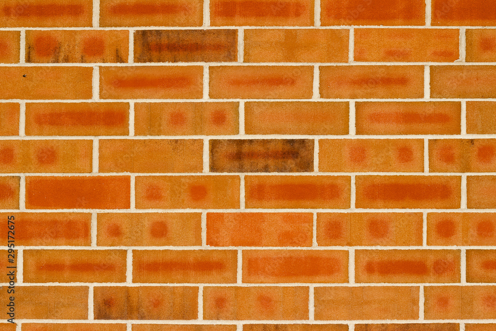 Orange color brick wall texture with 1/3 offset stagger brickwork ...