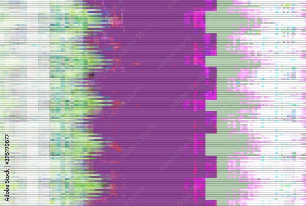 Artifact purple technology vhs glitch, distortion. Stock Illustration ...