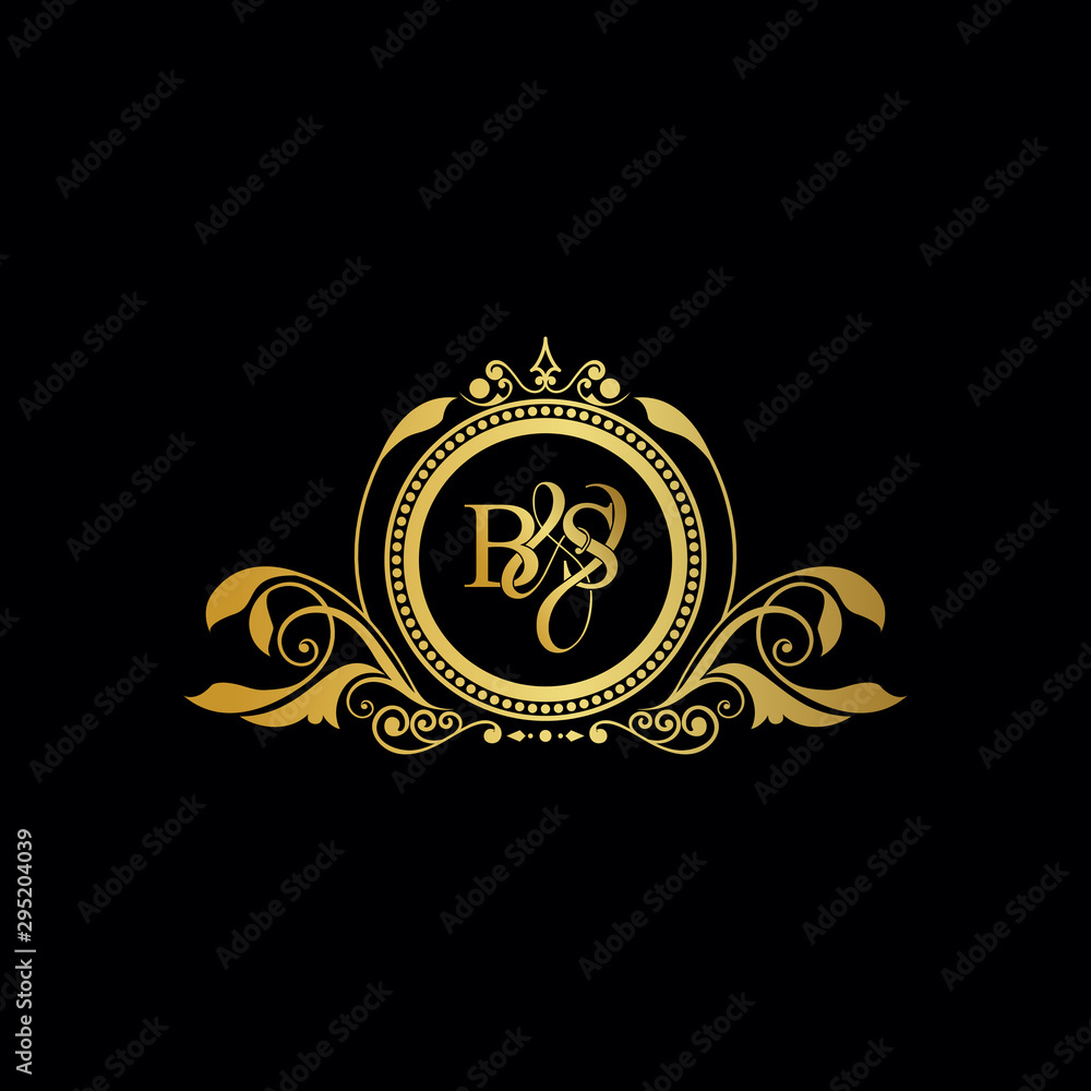 Initial Letter BB logo luxury vector mark, gold color elegant classical ...