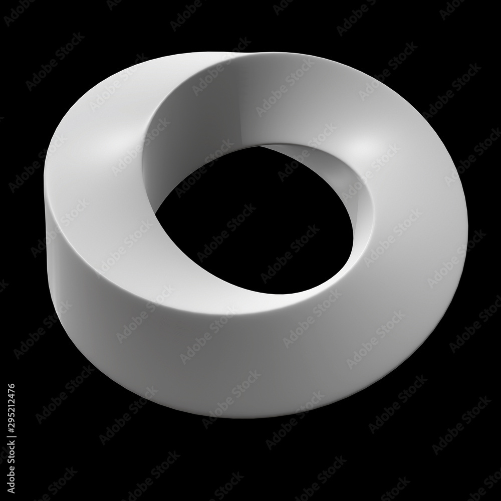 Mobius strip ring sacred geometry. Spatial figure with upturned ...