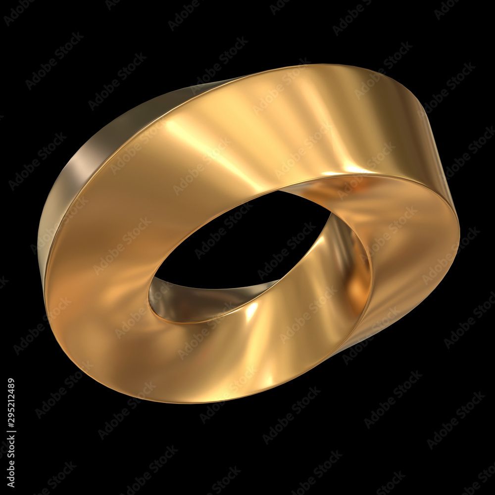 Mobius strip ring sacred geometry. Spatial figure with upturned ...