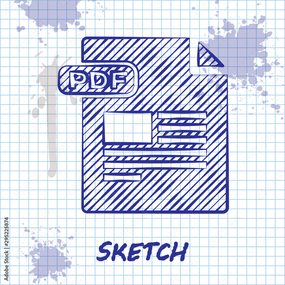 Sketch line PDF file document. Download pdf button icon isolated on ... Sketch line PDF file document. Download pdf button icon isolated on ...