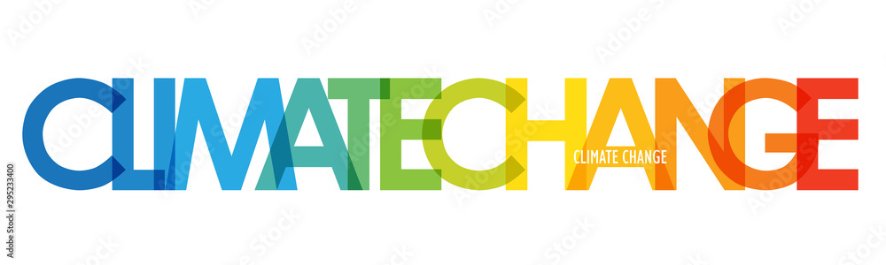 CLIMATE CHANGE colorful typography banner Stock Vector | Adobe Stock