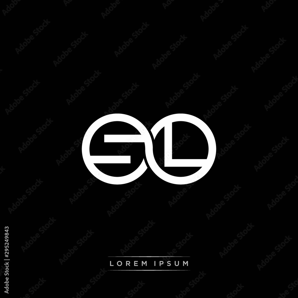 SL initial letter linked circle capital monogram logo modern template ...