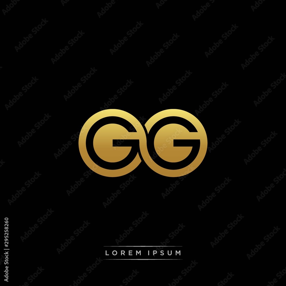 GG initial letter linked circle capital monogram logo modern template ...