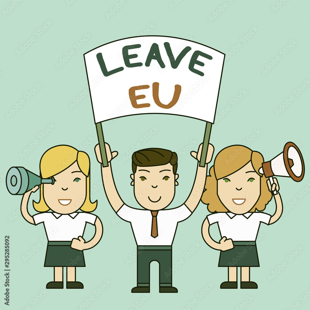 Conceptual hand writing showing Leave Eu. Concept meaning An act of a ... Conceptual hand writing showing Leave Eu. Concept meaning An act of a ...