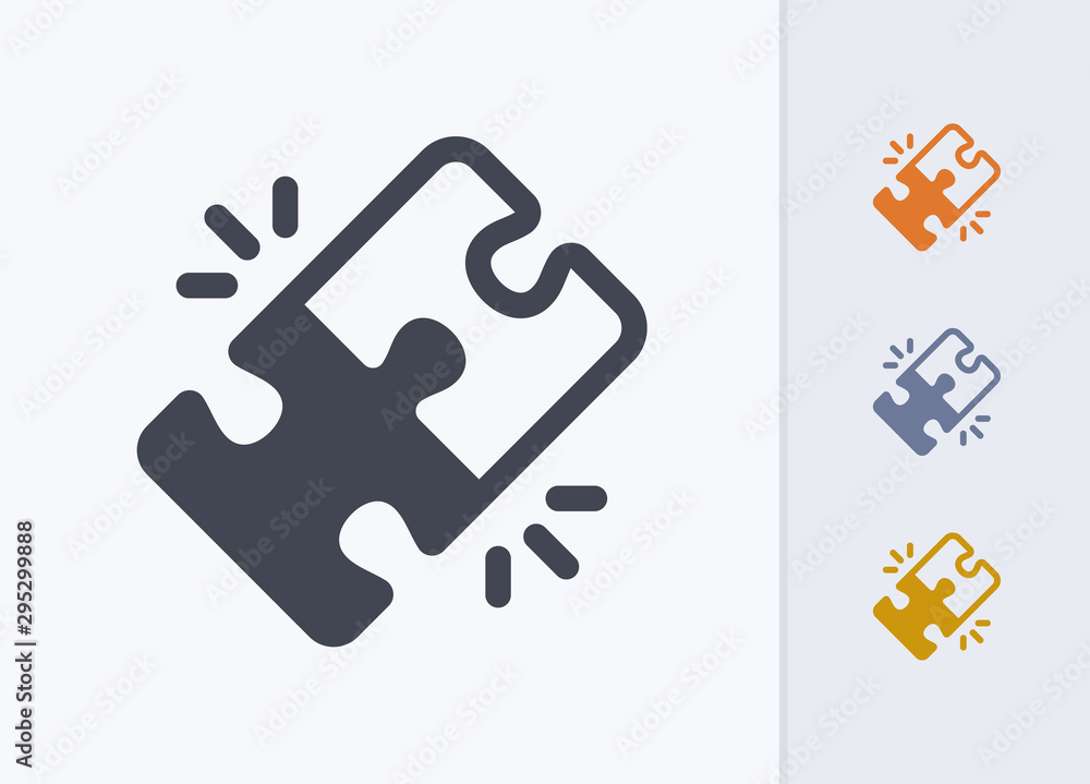 Locked Puzzle Pieces - Pastel Stencyl Icons Stock Vector | Adobe Stock
