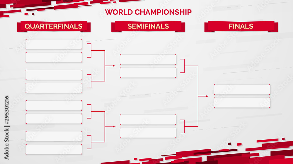 World championship template on a white background. Championship bracket ...