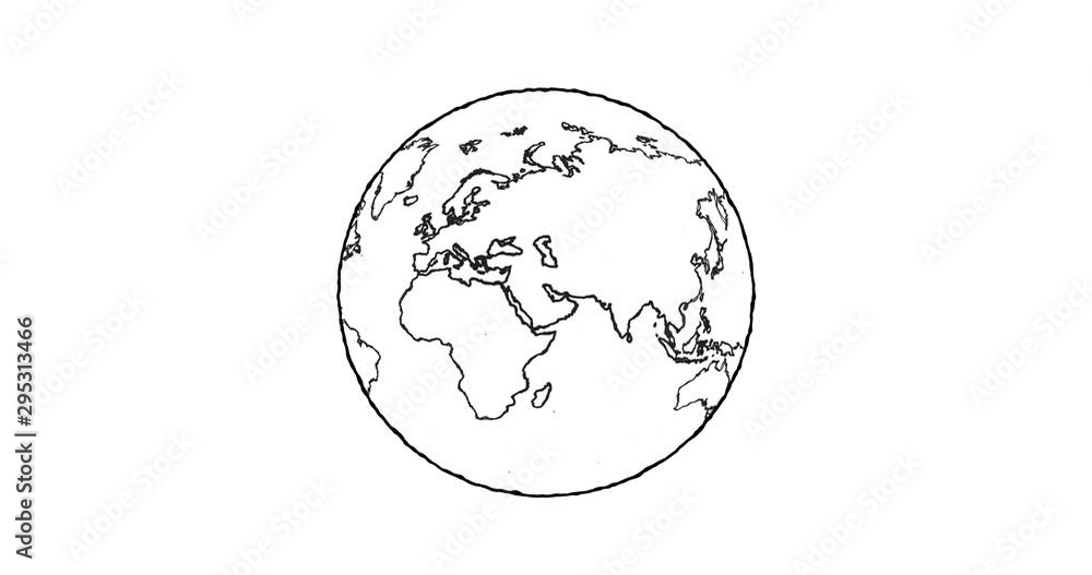 2d animation of globe planet earth Stock Video | Adobe Stock