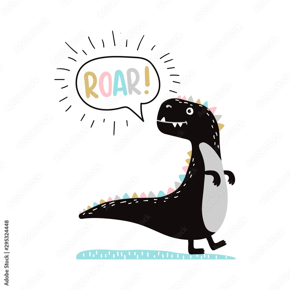 Cute Dinosaur Rawr Drawing