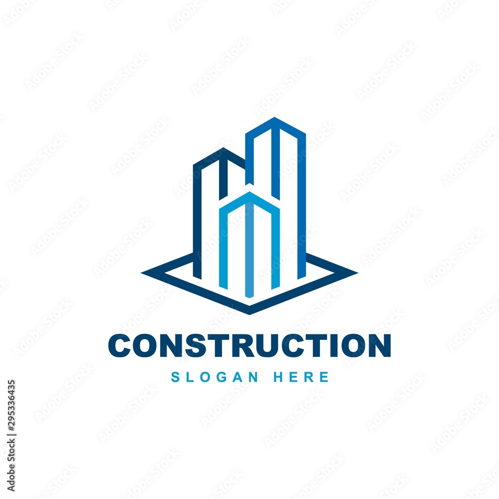 Building construction logo design vector template Stock Vector | Adobe ...