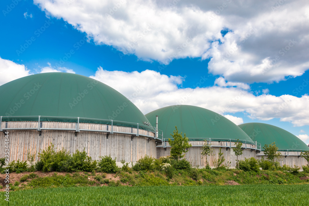 Biogas plant in rural Germany Biofuel Industry concept Stock Photo ...