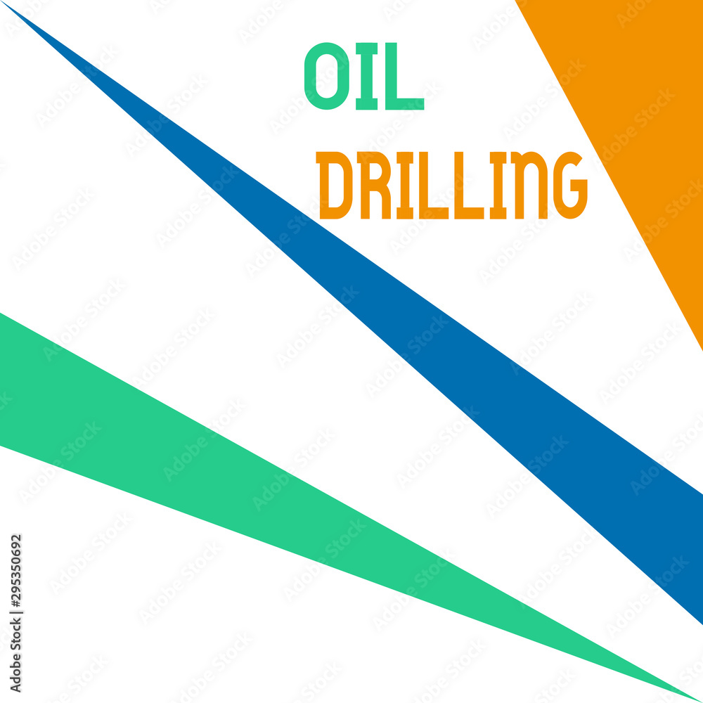 Word writing text Oil Drilling. Business photo showcasing involves the ...