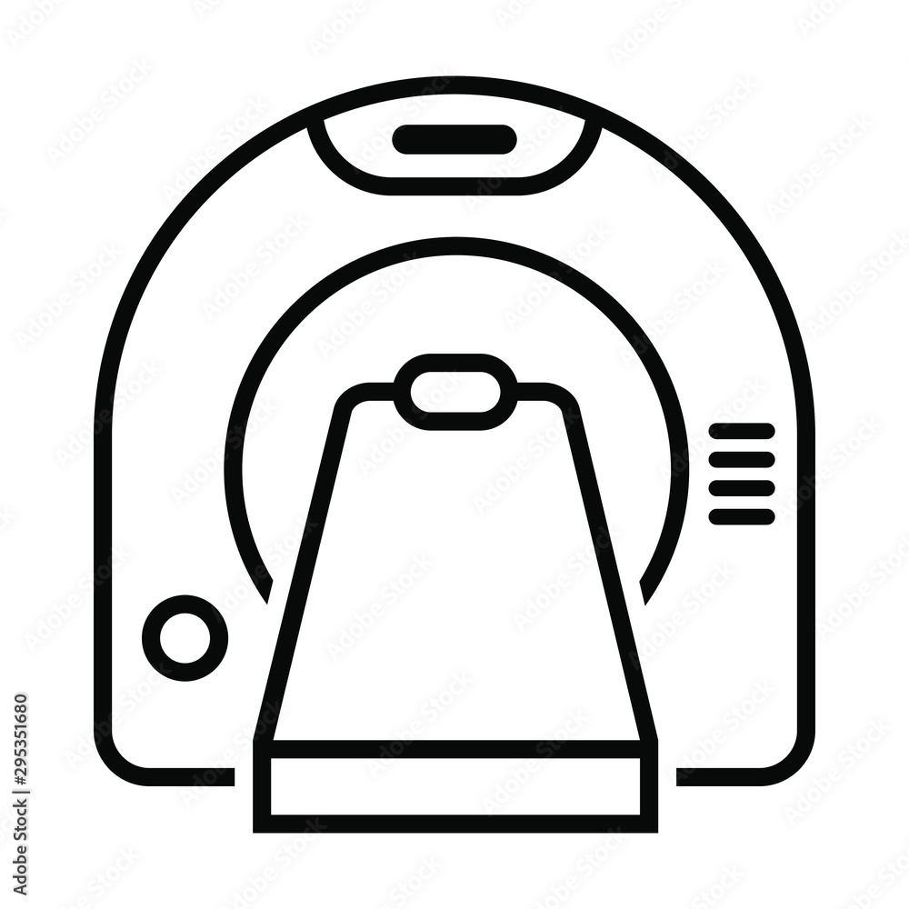 Tomography vector icon. Medical scanner illustration symbol. radiology ...