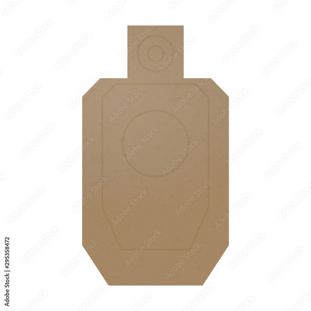 Cardboard human body shaped target for a shooting practice. Stock ...