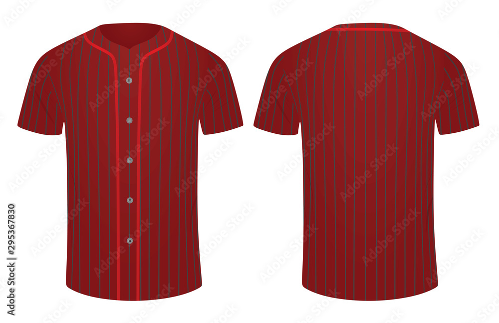 Red baseball shirt. vector illustration Stock Vector | Adobe Stock