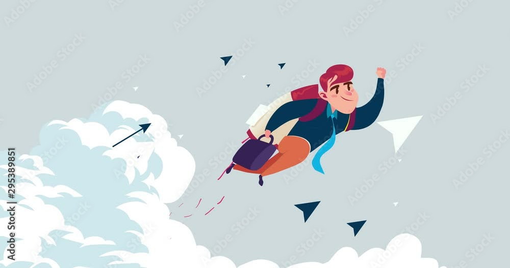 Soaring high in success Stock Video | Adobe Stock