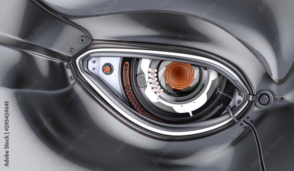 Cyber eye digital concept design, 3d render Stock Illustration | Adobe ...