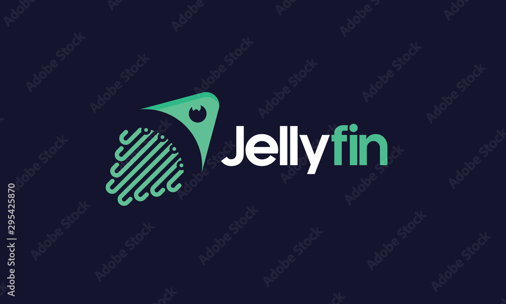 jellyfin logo design Stock Vector | Adobe Stock