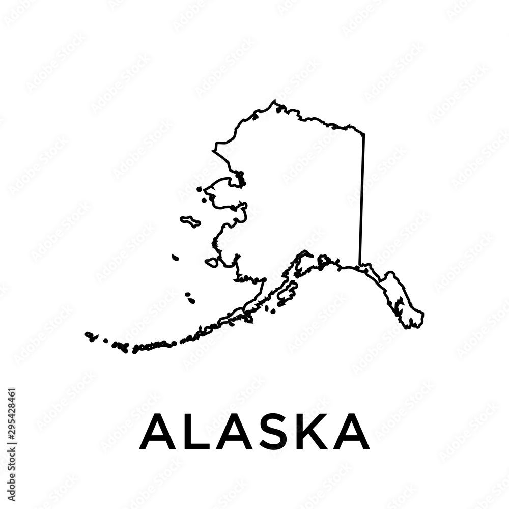 Alaska map vector design template Stock Vector | Adobe Stock