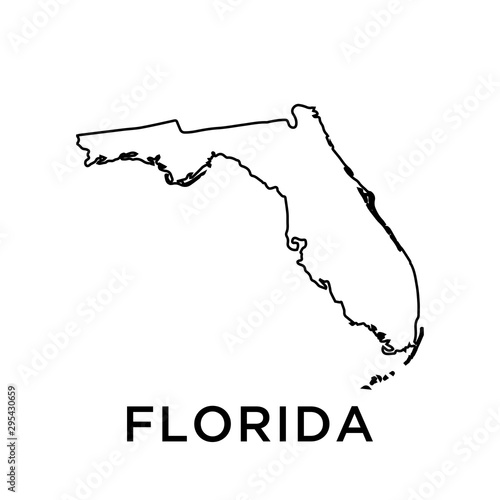 Florida map vector design template Stock Vector | Adobe Stock