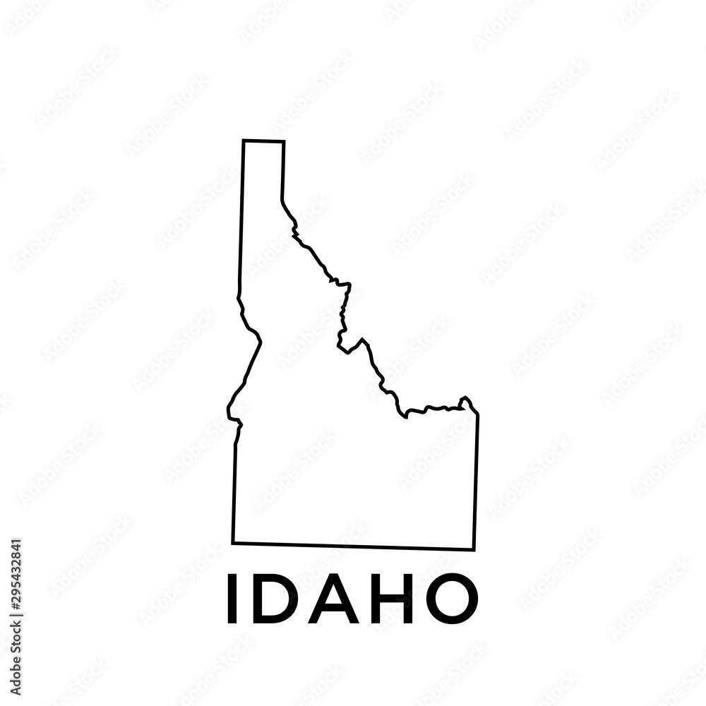 Idaho map vector design template Stock Vector | Adobe Stock