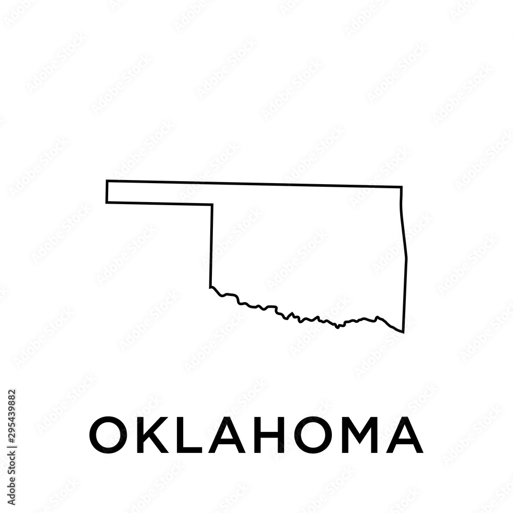 Oklahoma map vector design template Stock Vector | Adobe Stock