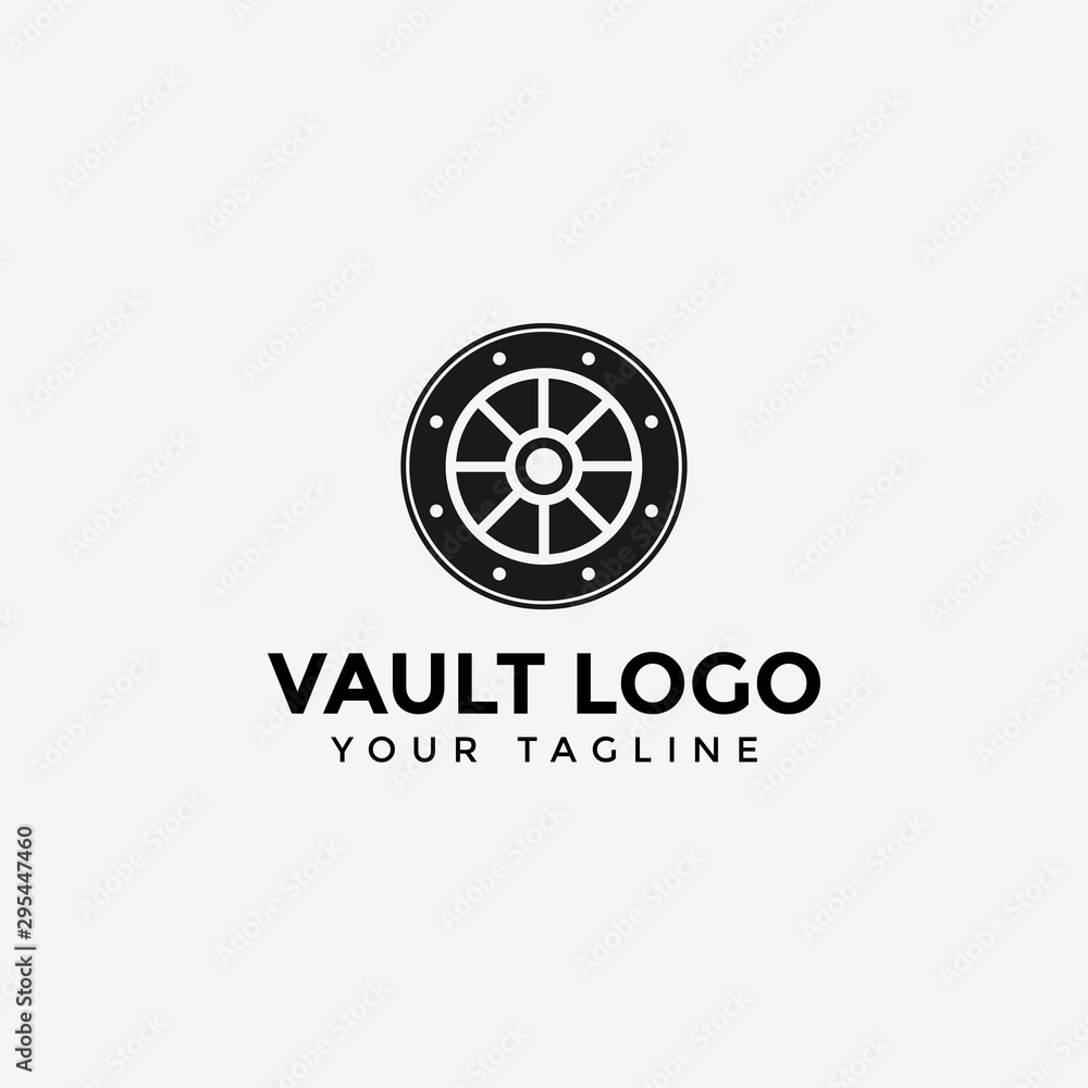 Vault Logo Design Template Illustration Stock Vector | Adobe Stock