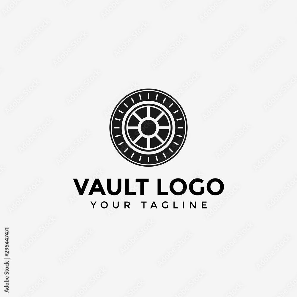 Vault Logo Design Template Illustration Stock Vector | Adobe Stock