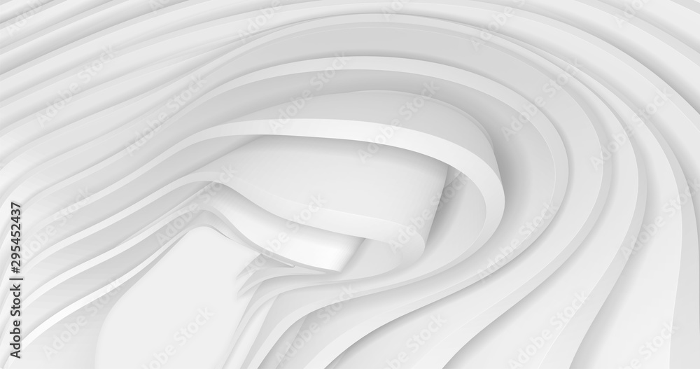 White Wave Background. Abstract Minimal Exterior Design. Creative ...