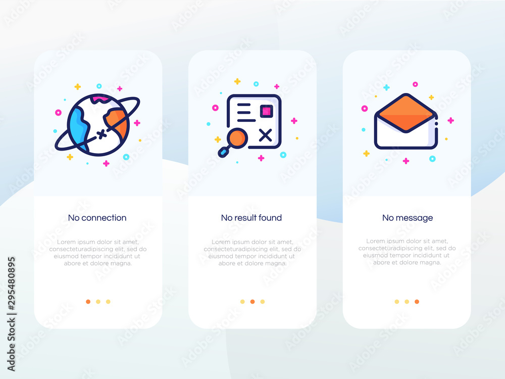 empty state onboarding screen design Stock Vector | Adobe Stock