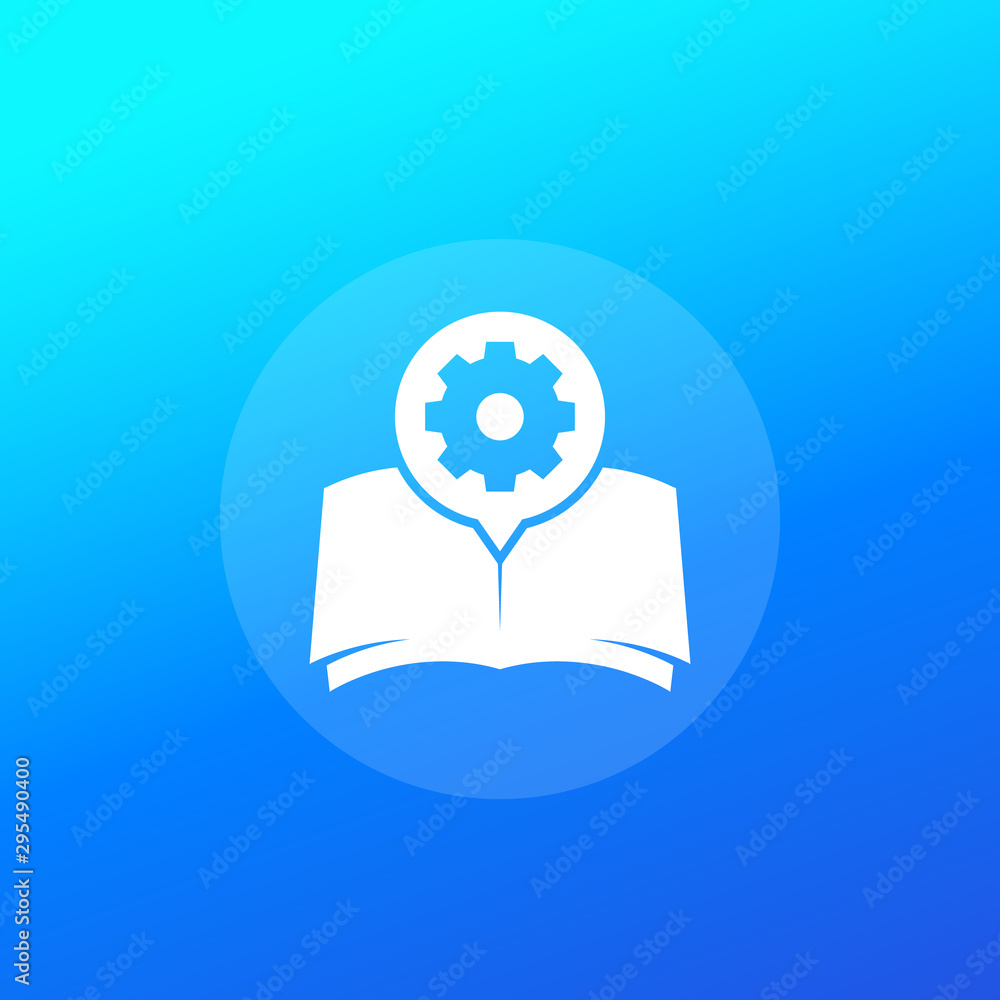 manual, instruction or user guide vector icon Stock Vector | Adobe Stock