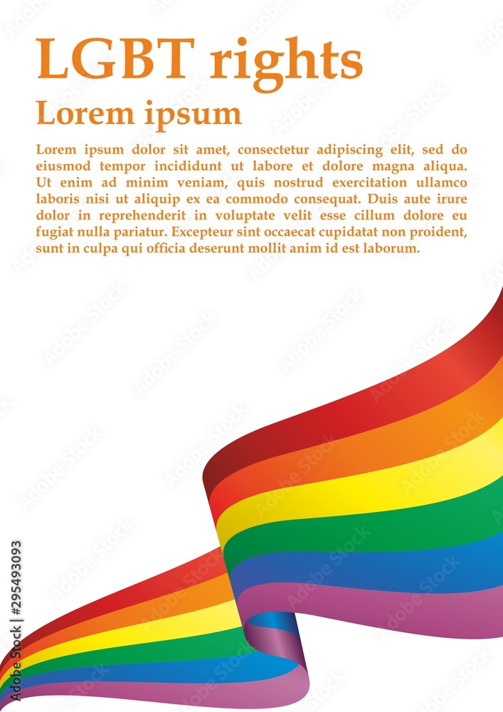 Rainbow flag, representing LGBT pride. (lesbian, gay, bisexual, and ...