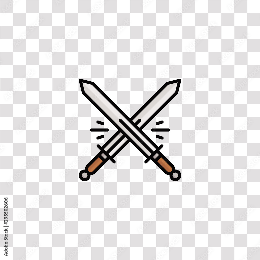 swords icon sign and symbol. swords color icon for website design and ...