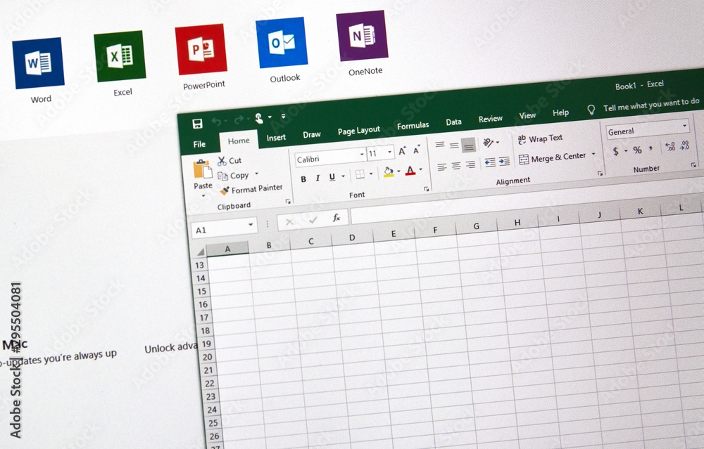 MIcrosoft Office 2019 Excel Stock Photo | Adobe Stock