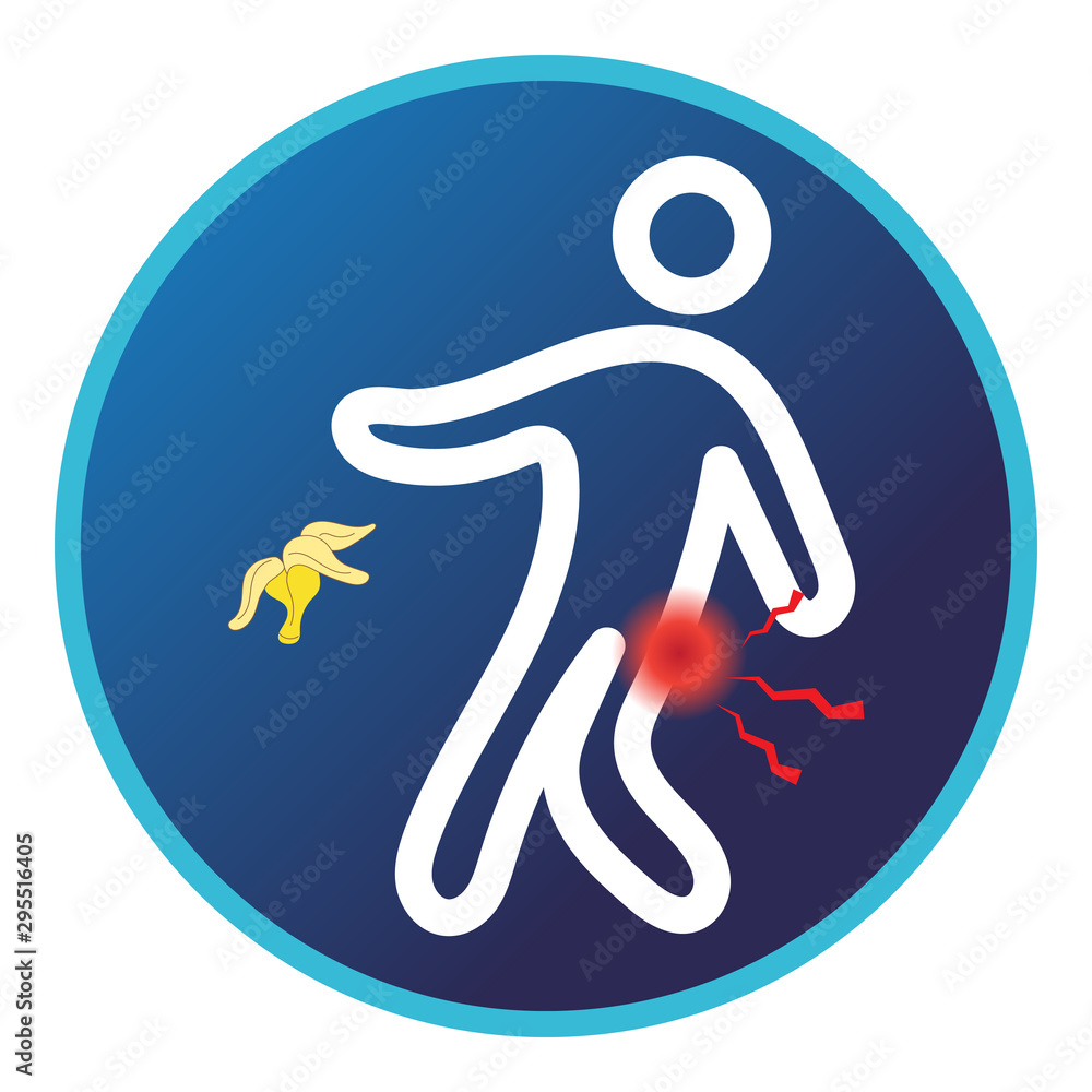 Injury of the back pain icon, concept symptom of back and pelvic injury ...