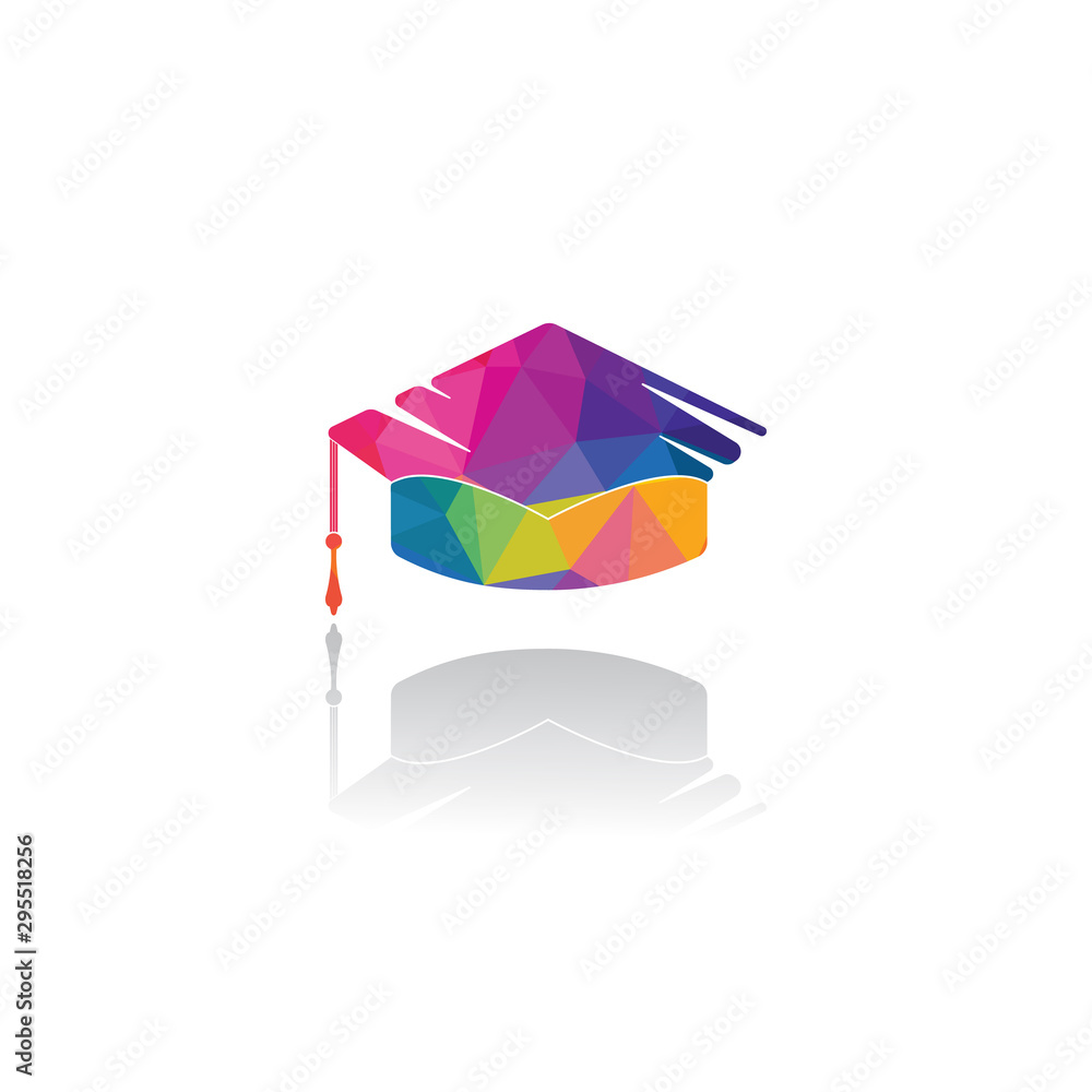 Graduation cap vector logo design. Education logo template ...