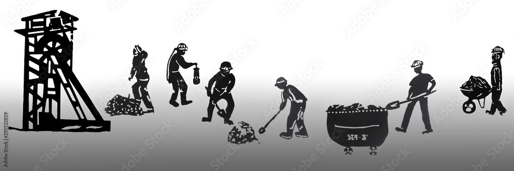 fresque de la mine Stock Illustration | Adobe Stock