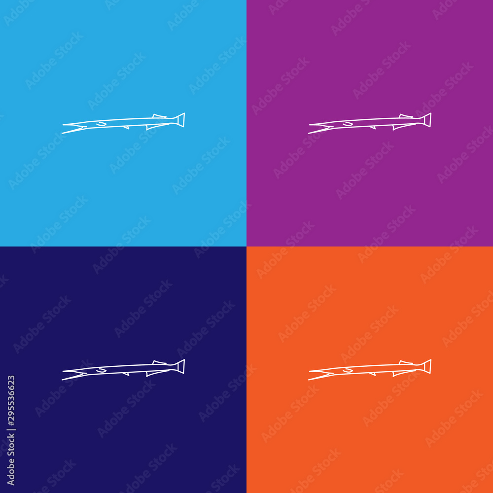 garfish icon. Element of popular sea animals icon. Premium quality ...